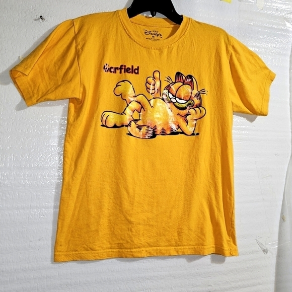 Disney | Tops | Garfield Disney Yellow Graphic Tee | Poshmark